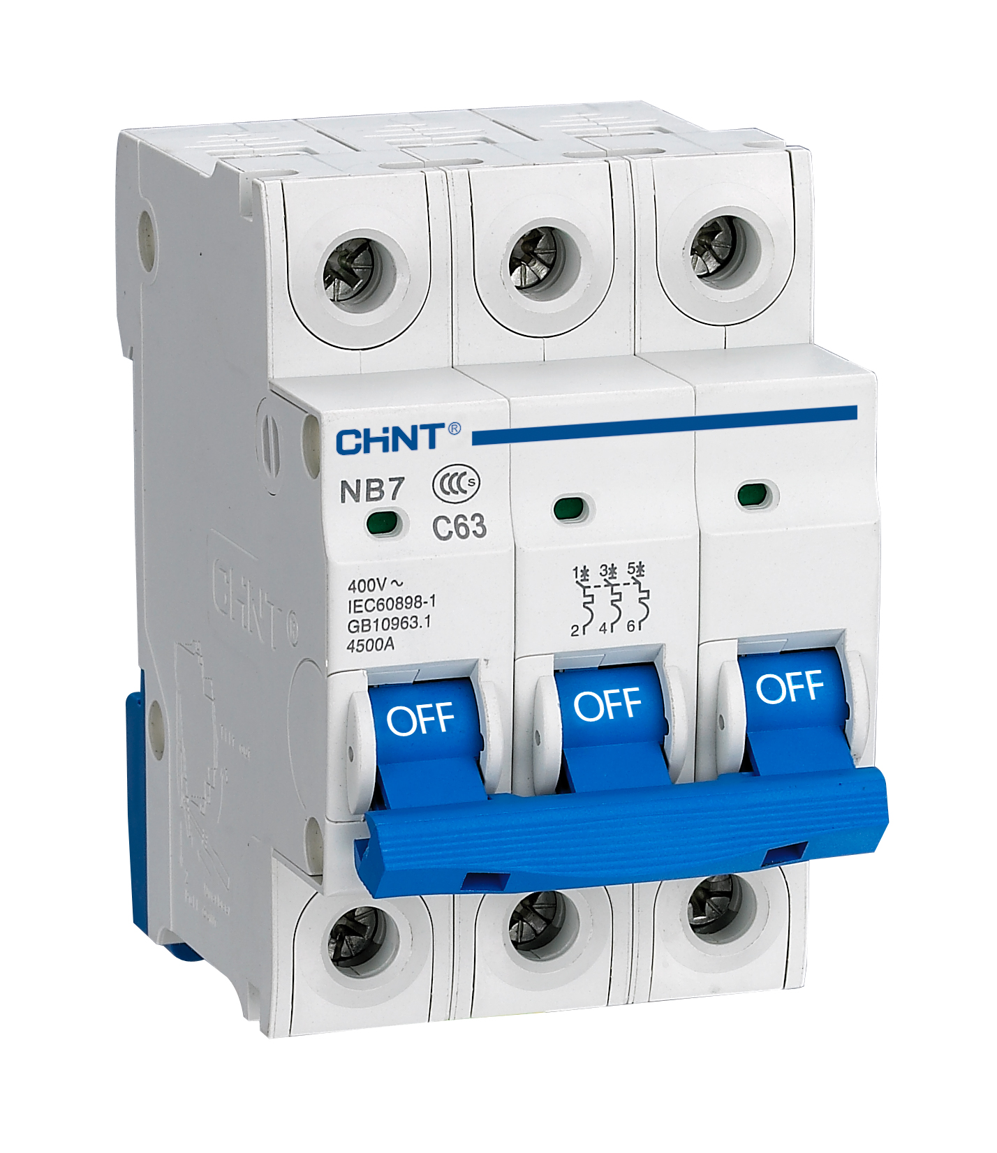 CHINT MCB 3P 06A/10A/16A/20A/32A ( 6kA ) - Alpha Volts