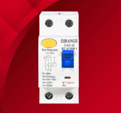 ORANGE SIGMA RCD 2 POLE 40A/63A 30MA TYPE AC - Alpha Volts