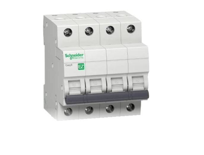 SCHNEIDER 4 POLE MCB EASY 09 (6KA) 6/10/16/20/25/32/40/63A - Alpha Volts