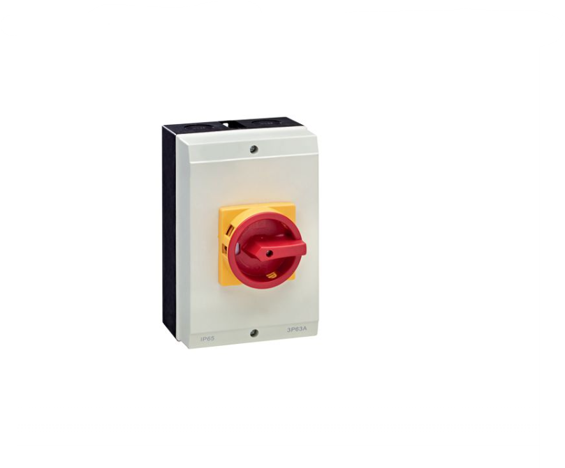 GLOW TECH 3P ROTARY ISOLATOR SWITCH YELLOW 25/32/40/63A - Alpha Volts